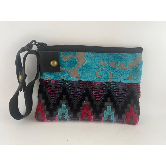 DMD | Bags | Rare Louisiana Dmd Bag Leather Aqua Burgundy Velvet ...